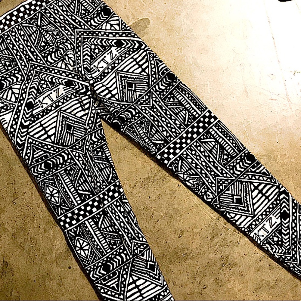 Rare Sheer Ktz Tattoo Pants - B&W - Gem